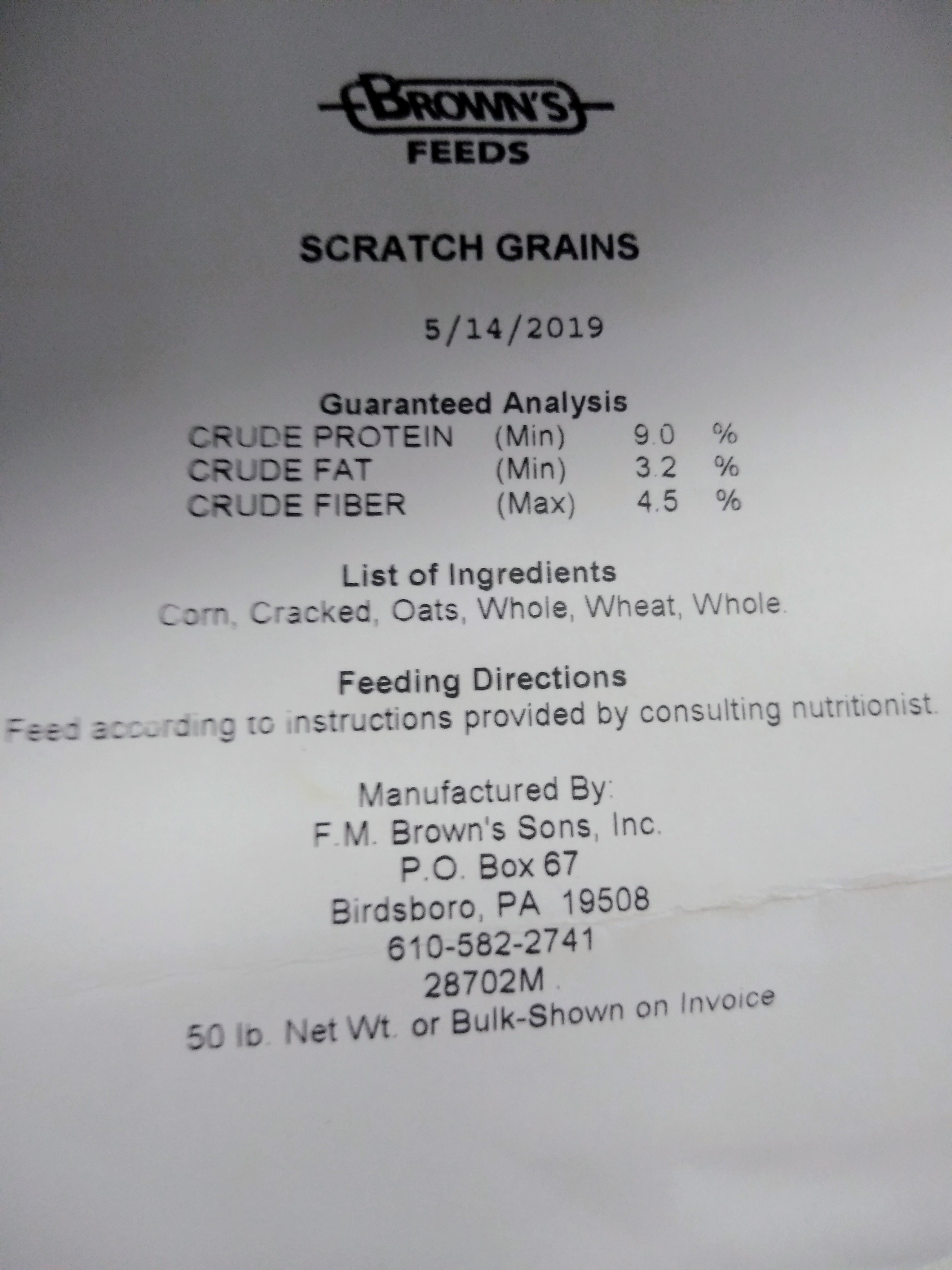 Chicken Scratch Grains 50 LB - Huber's Animal Health