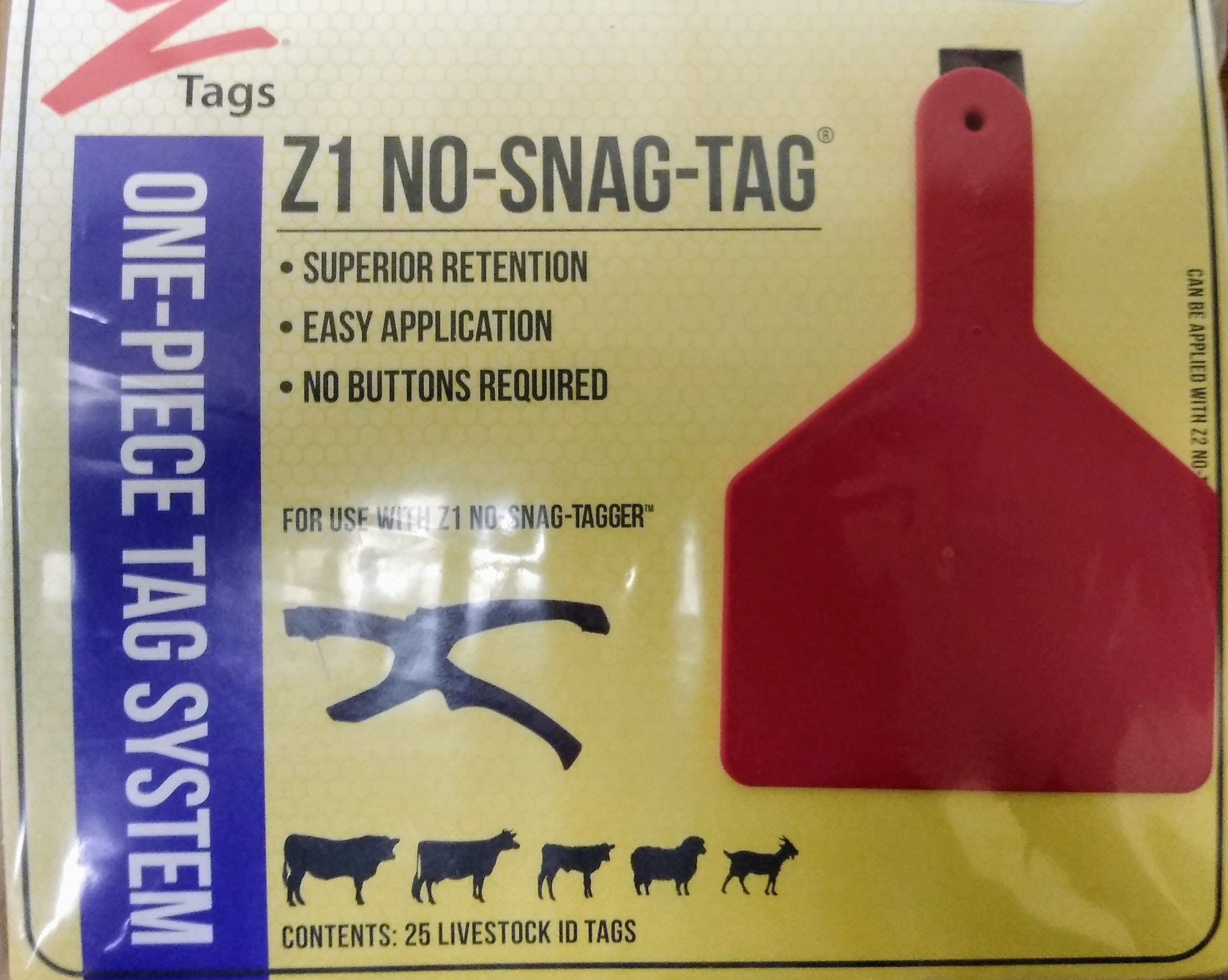 Z-Tag Calf Red Blank Each - Huber's Animal Health