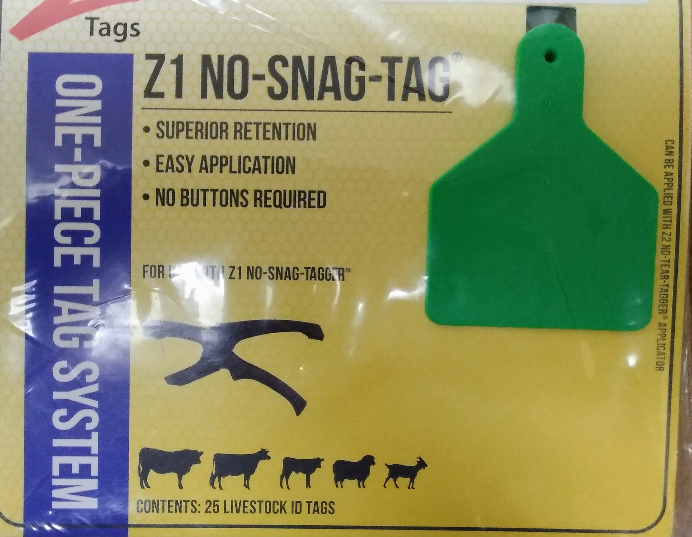 Z-Tag Calf Green Blank Each - Huber's Animal Health