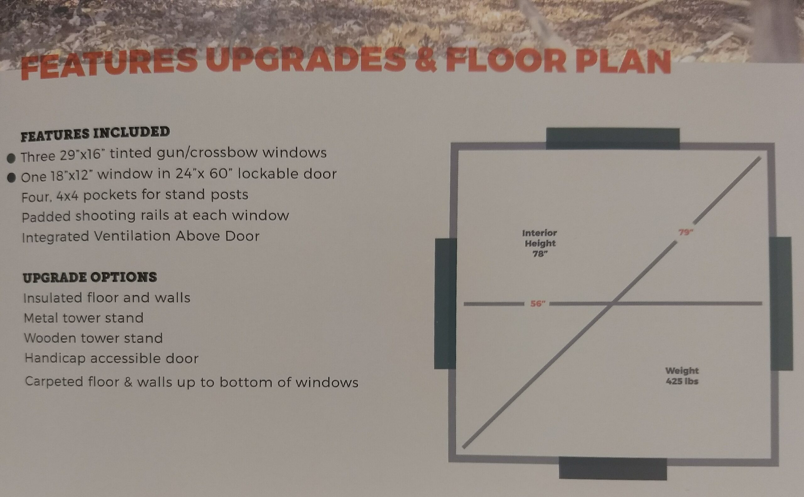 Shanty Hunter V Blind, 360 Hunting Blinds - Huber's Animal Health