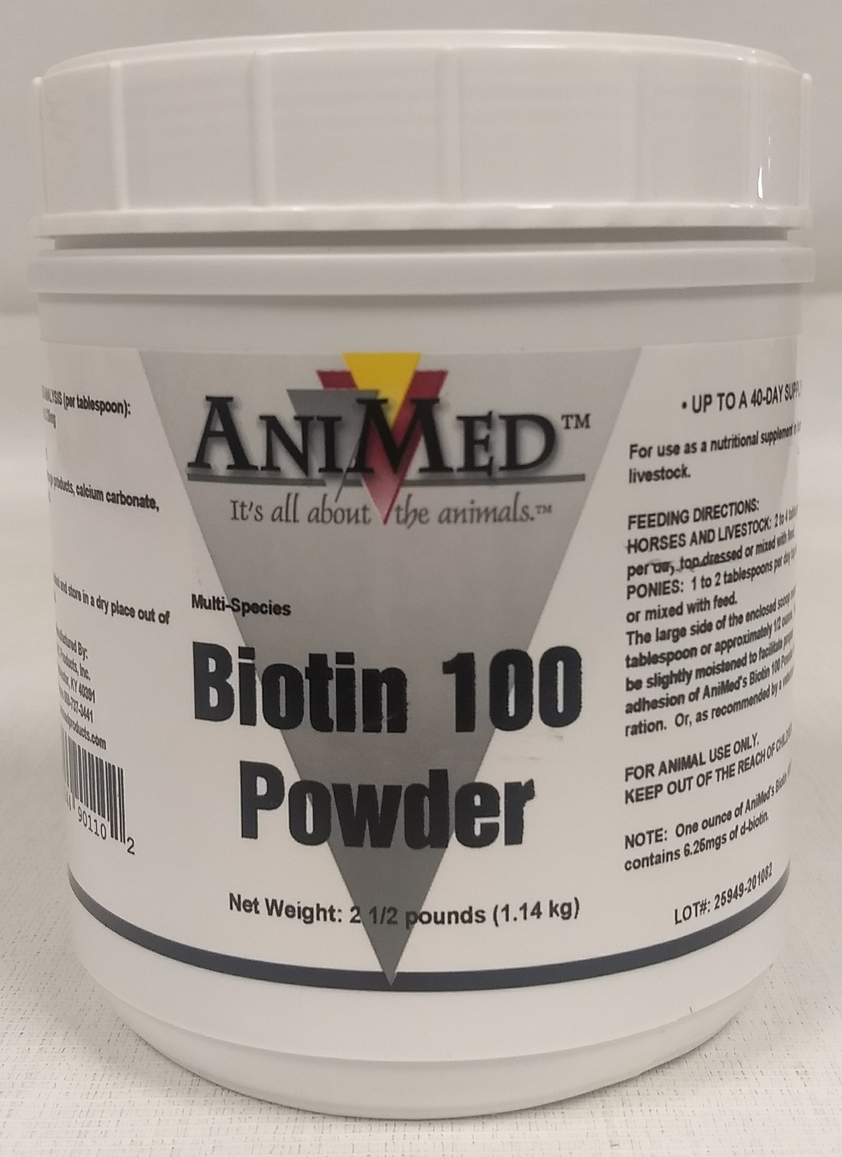 Biotin 100 Powder 2.5 LB Animed - Huber's Animal Health