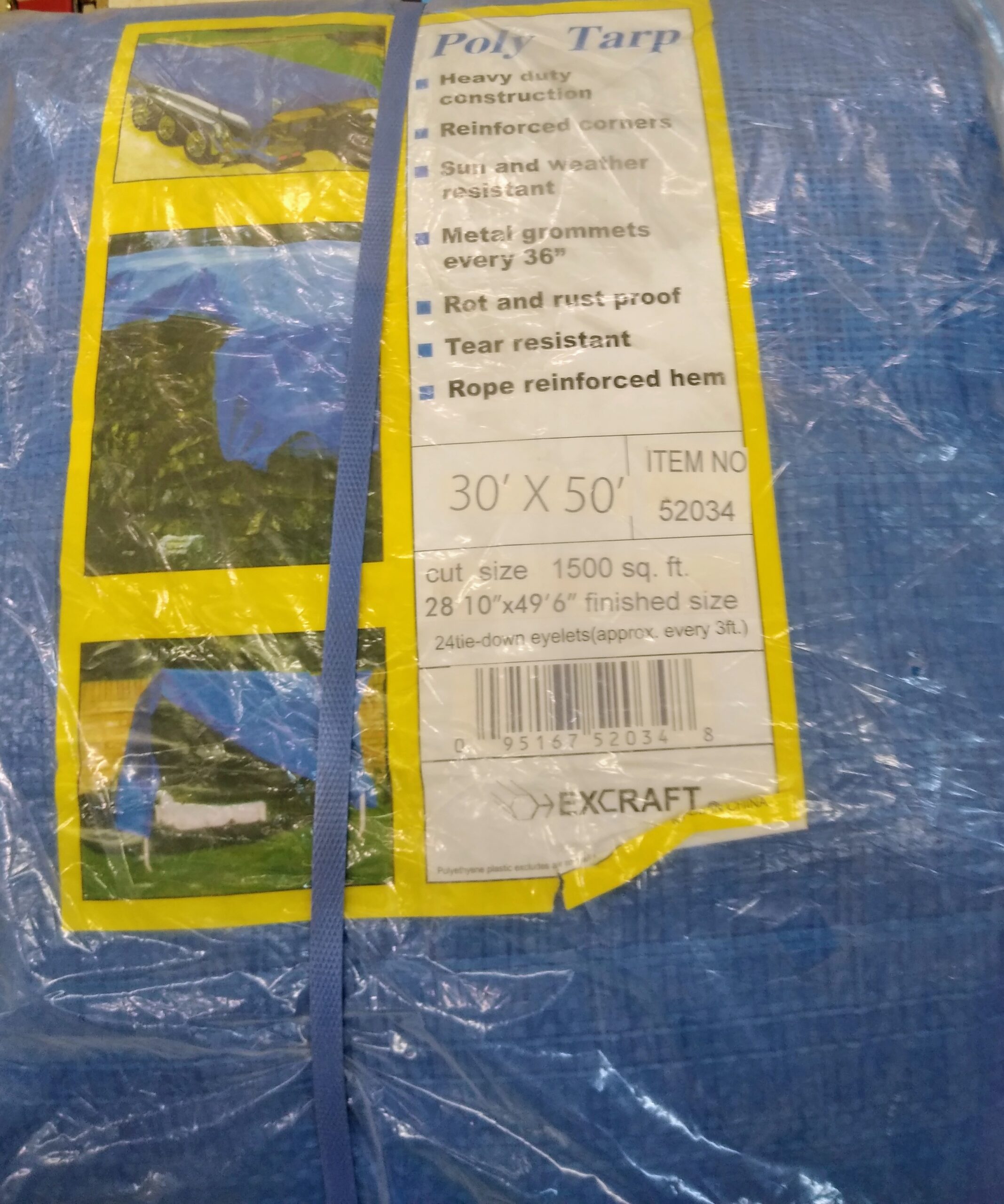 Blue Poly Tarp 30' X 50' - Huber's Animal Health