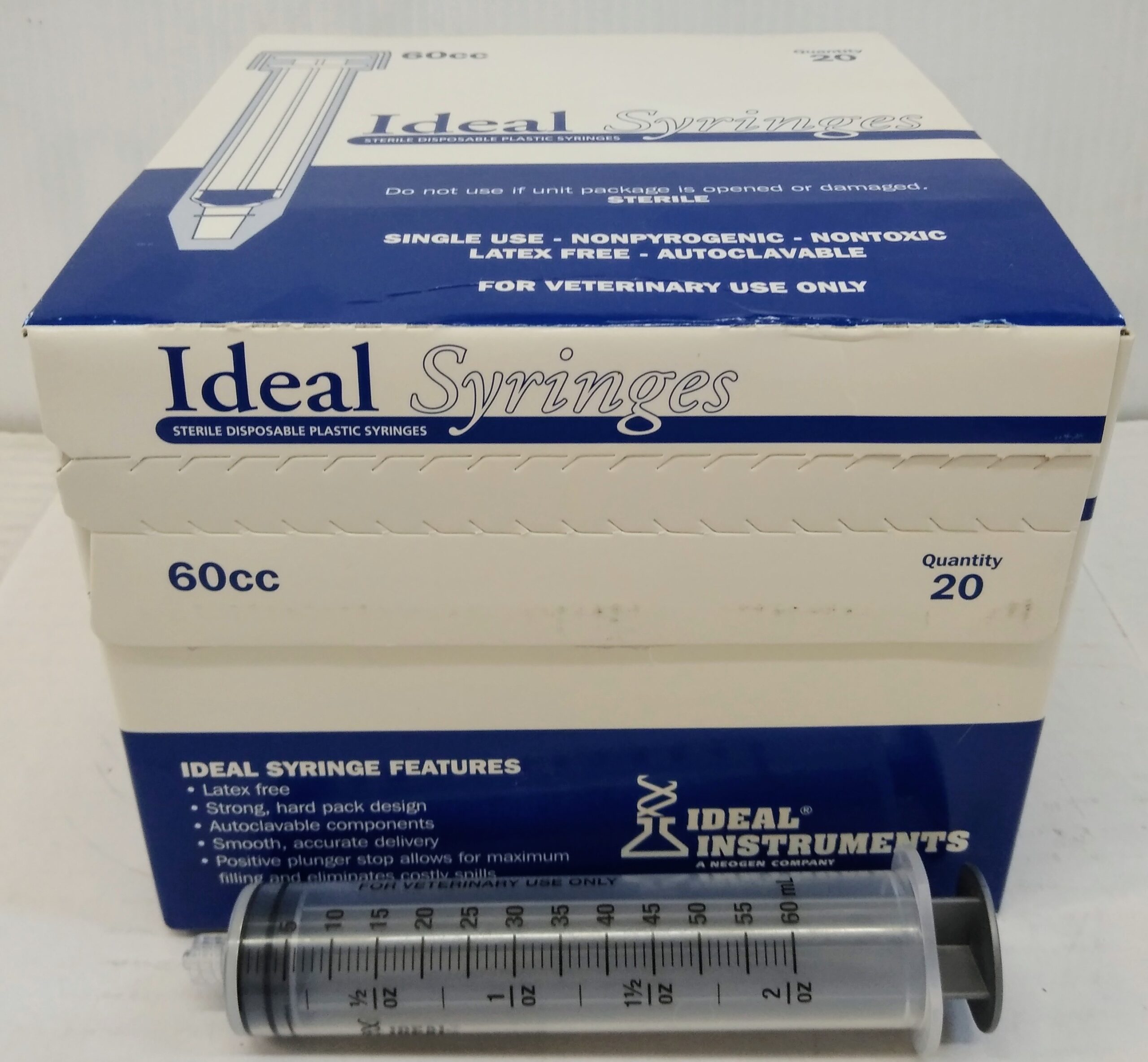 Disposable 60 CC Syringe Luer Lock Each - Huber's Animal Health