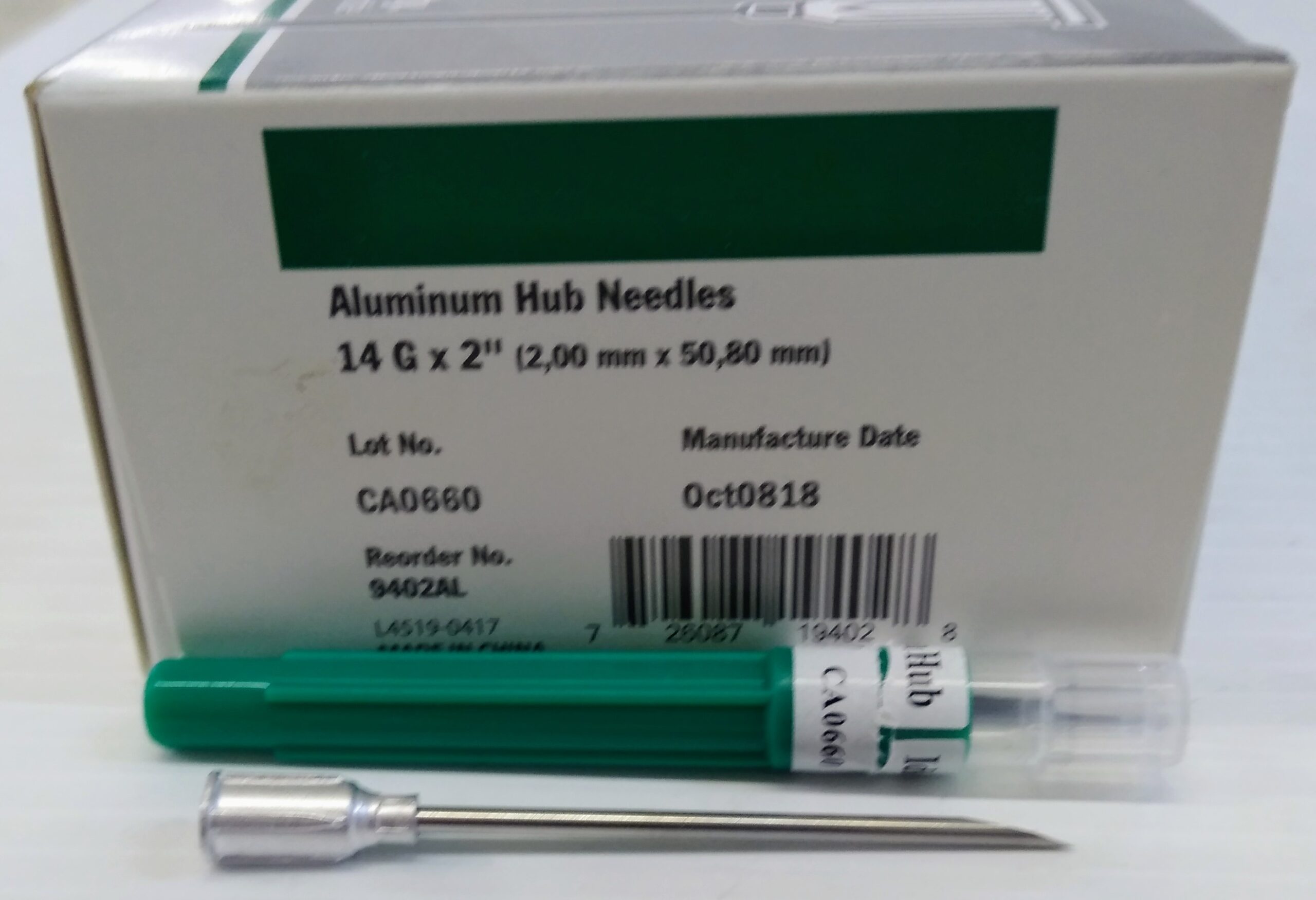Disposable Needle 14 Gauge X 2" Aluminum - Huber's Animal Health