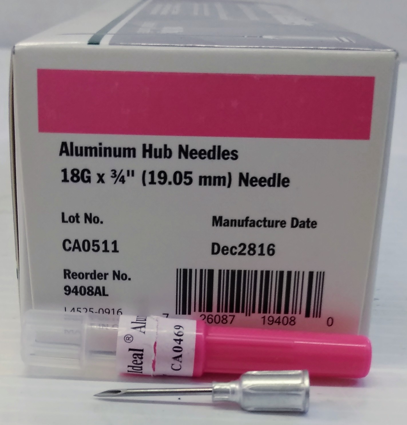 Needle 18 Gauge X 3/4" Aluminum - Huber's Animal Health