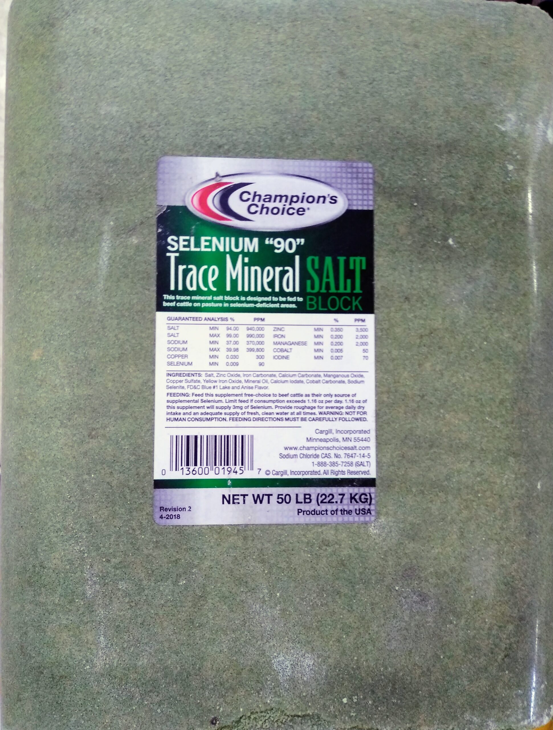 Selenium Salt Block 50 LB - Huber's Animal Health