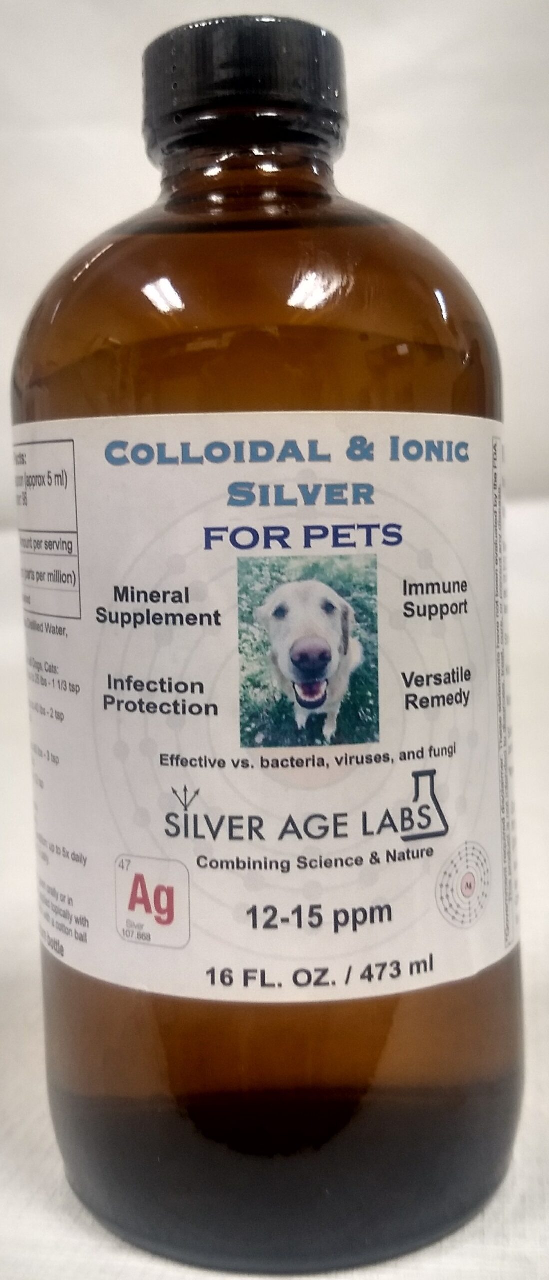Colloidal Silver & Ionic Silver 16 OZ - Huber's Animal Health
