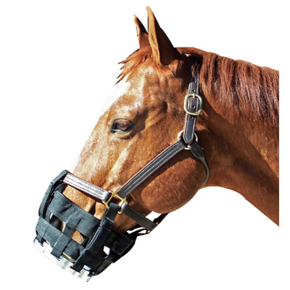 Cribbing Muzzle Large Horse Black - Huber's Animal Health