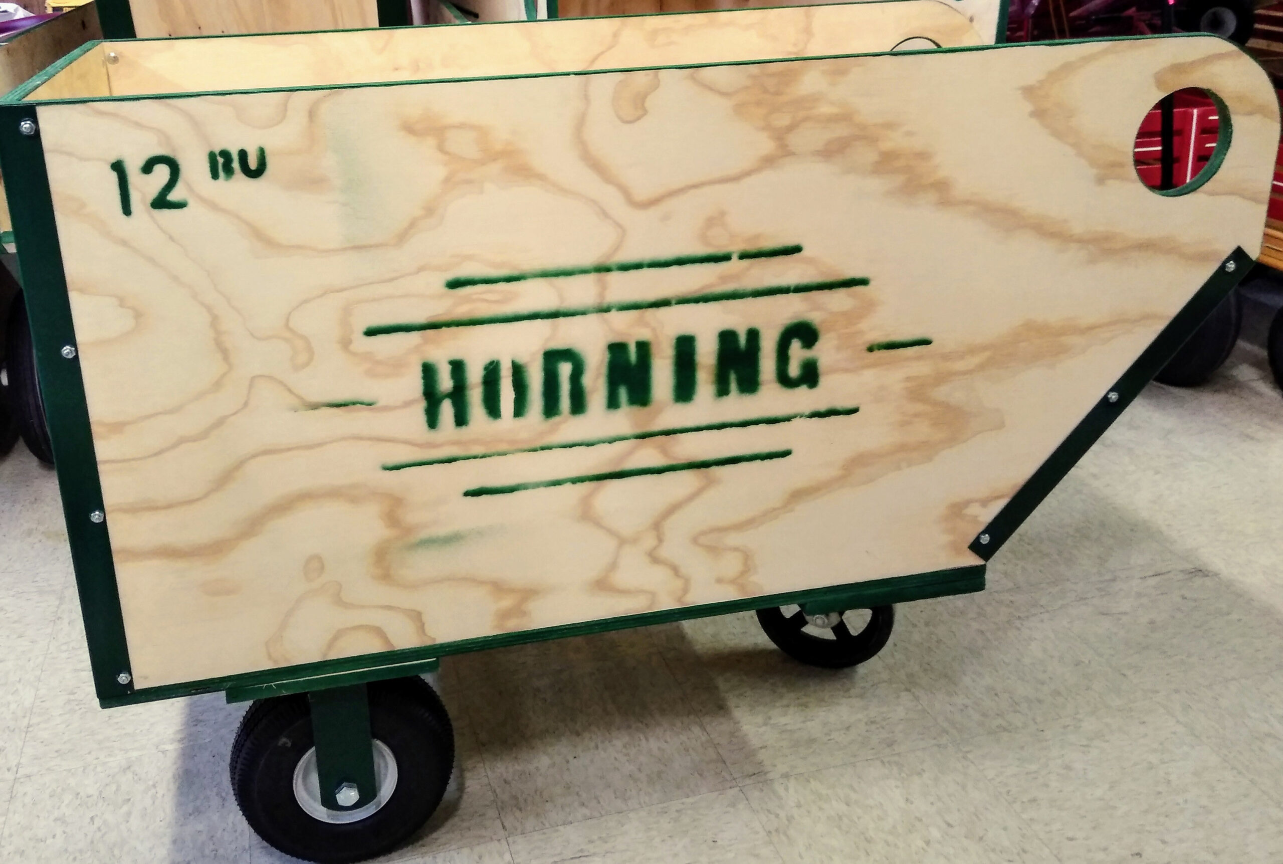 Wooden Feed Cart 17 Bushel - Huber's Animal Health