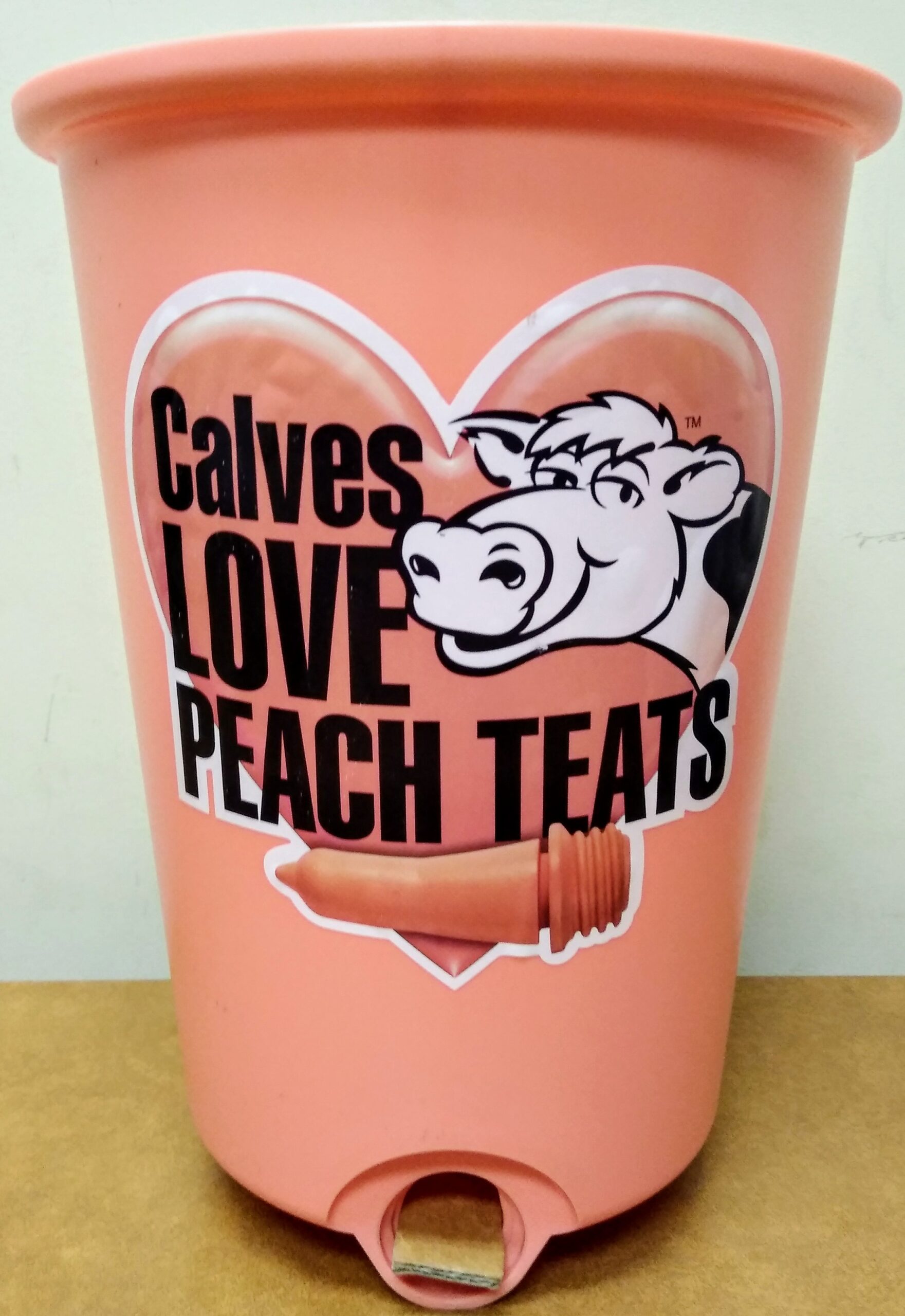 Peach Teats Calf Feeder 1 Teat - Huber's Animal Health