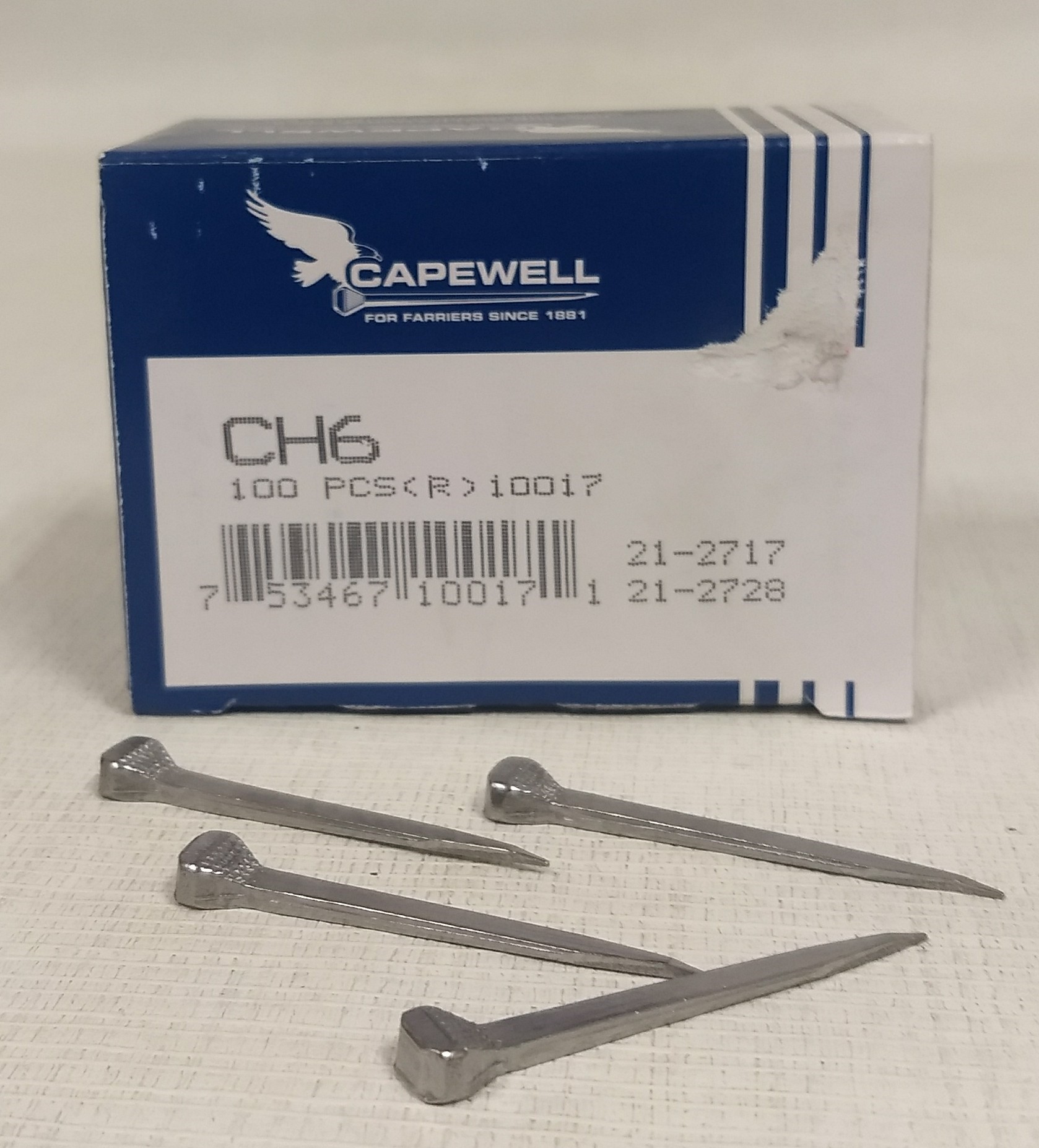 Horse Shoe Nails CH6 Capewell 100 CT - Huber's Animal Health