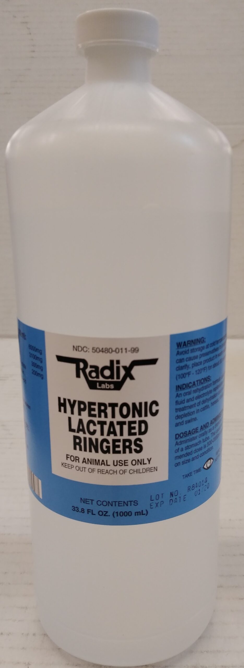 Hypertonic Lactated Ringers 1000 ML - Huber's Animal Health